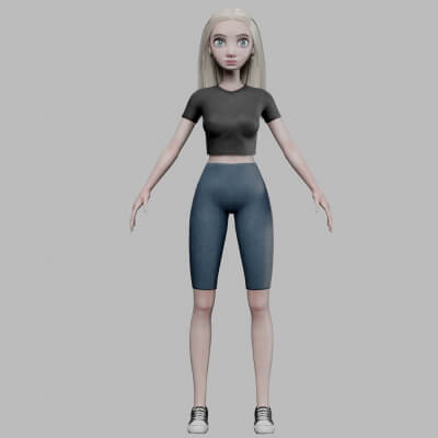 Cute Pretty Woman V28344 - 3D Model by nickianimations