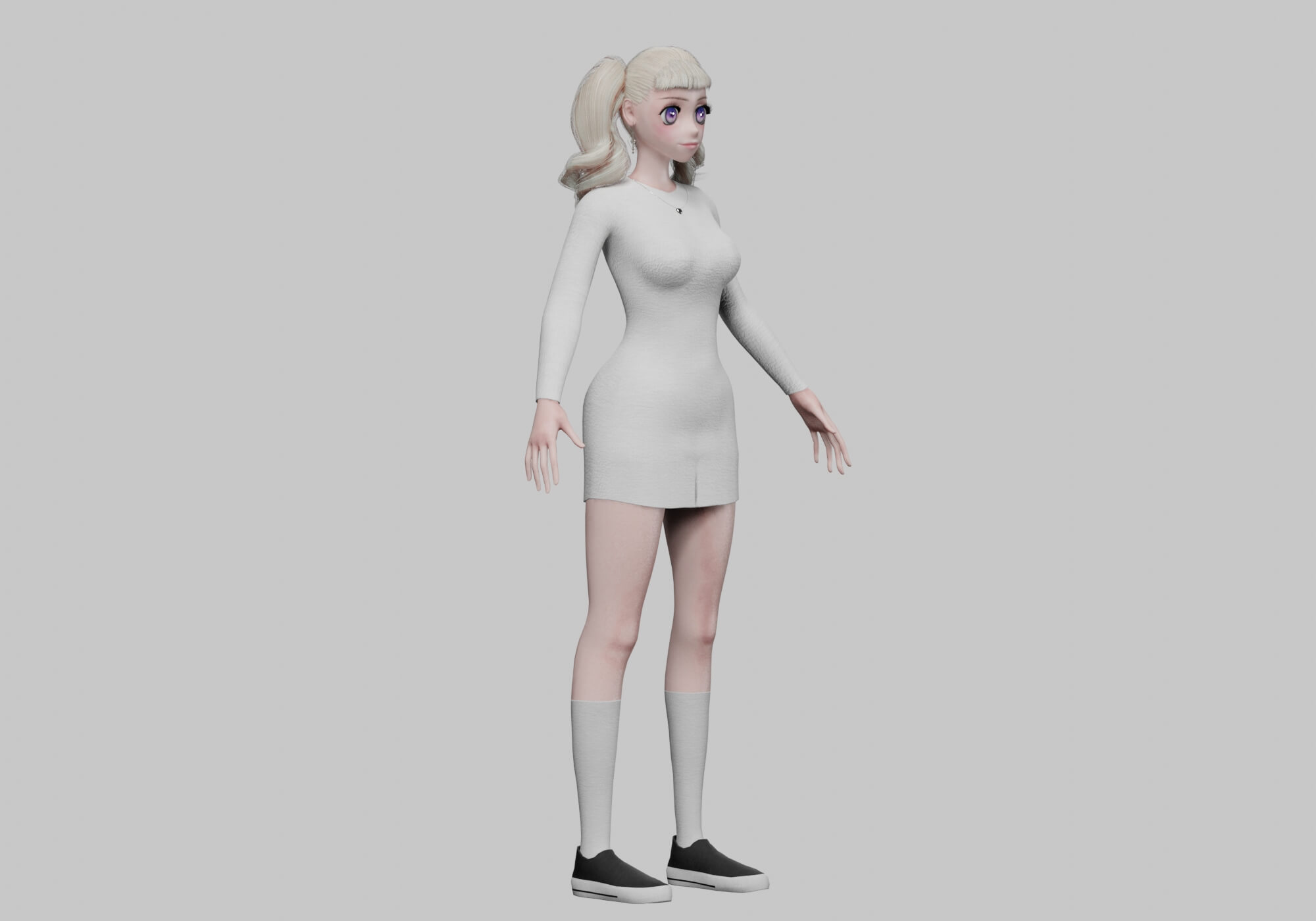 Cute Standard Girl V29714 - 3D Model by nickianimations