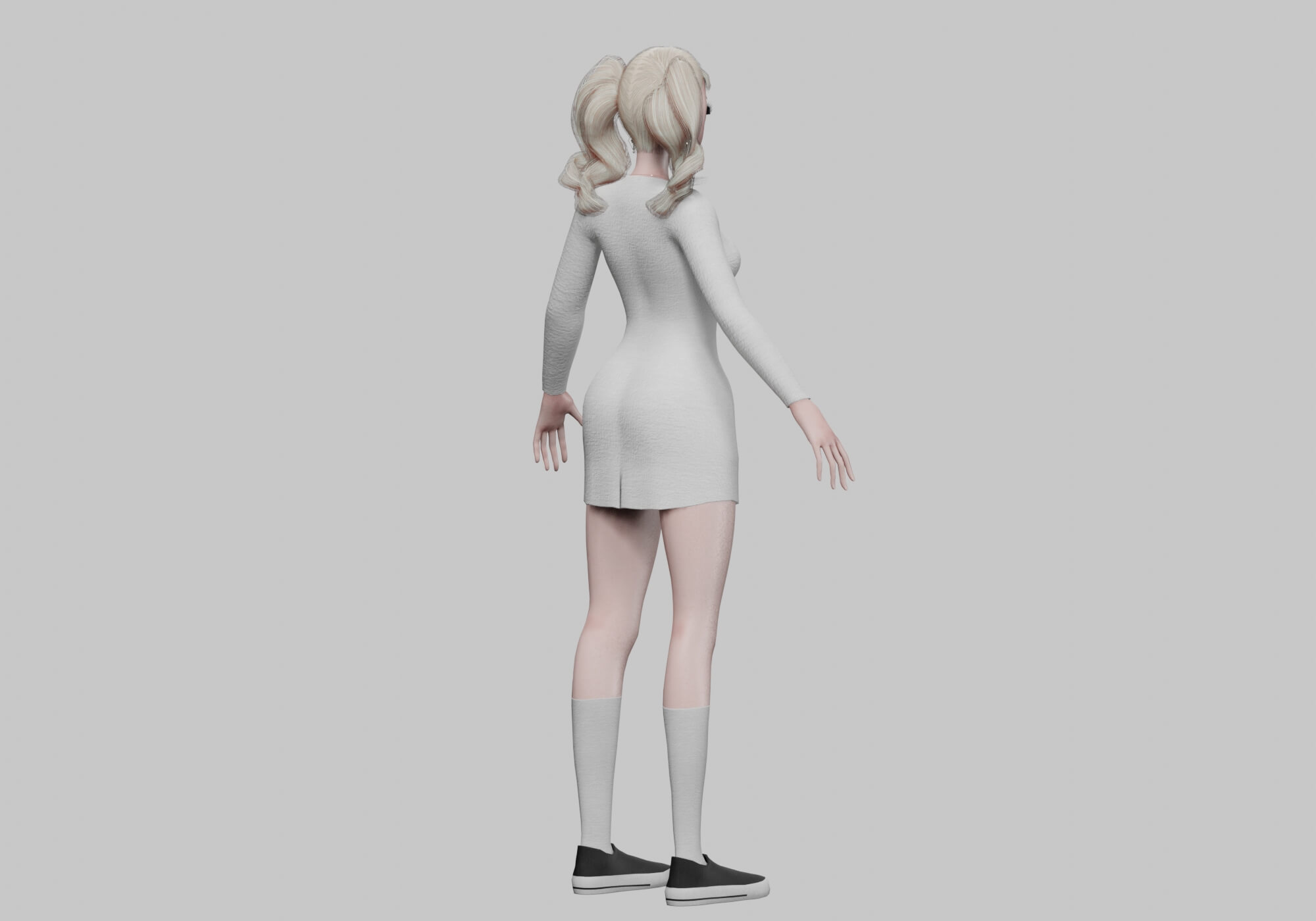 Cute Standard Girl V29714 - 3D Model by nickianimations