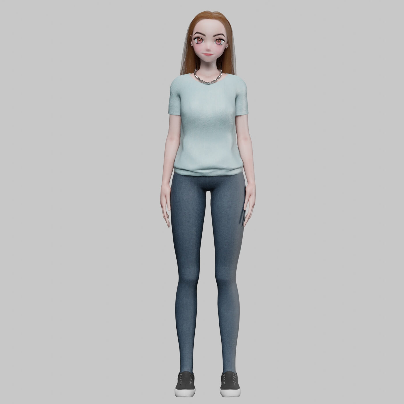 Cute Standard Girl V31589 - 3D Model by nickianimations