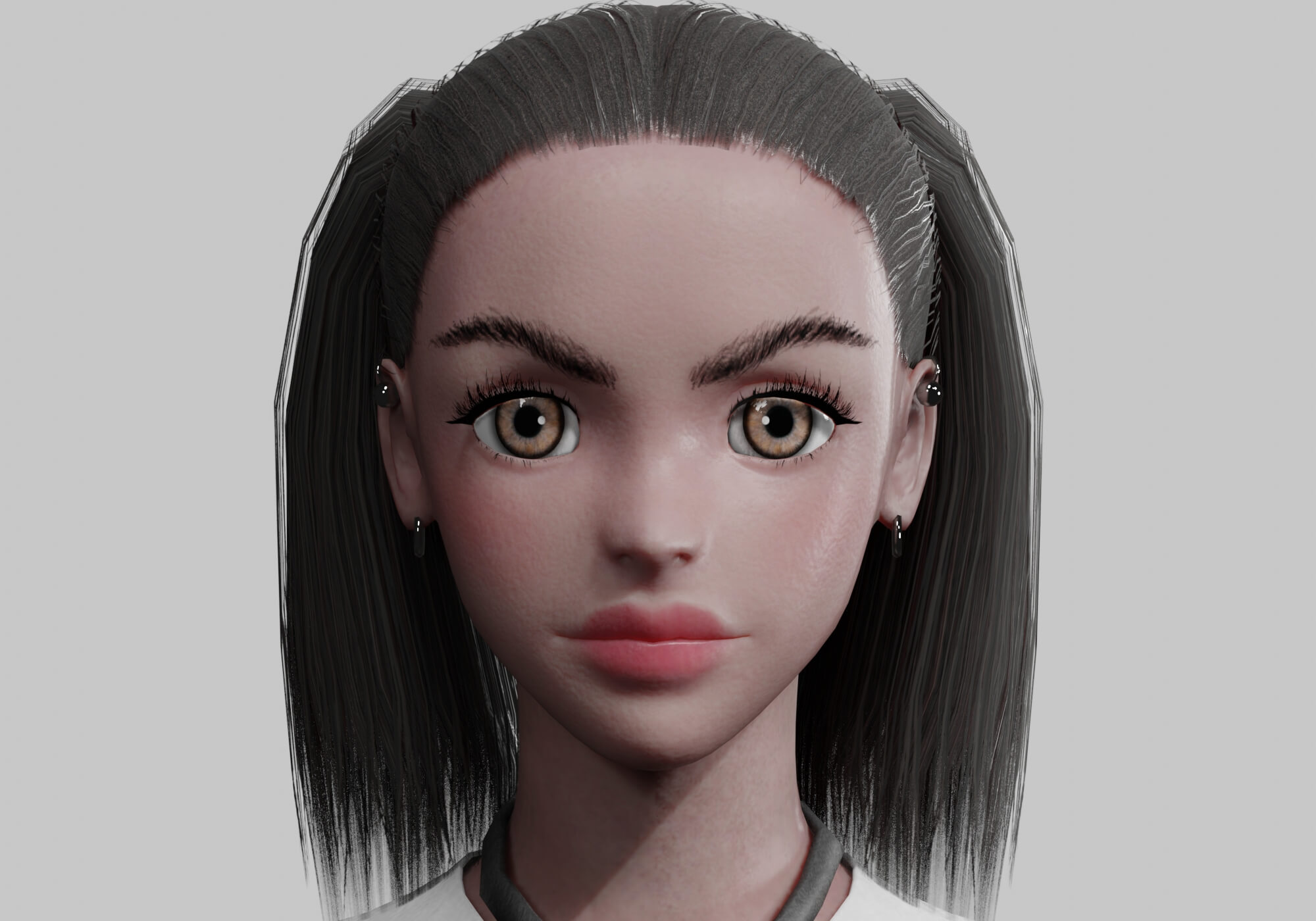 Cute Stylized Woman V23482 - 3D Model by nickianimations