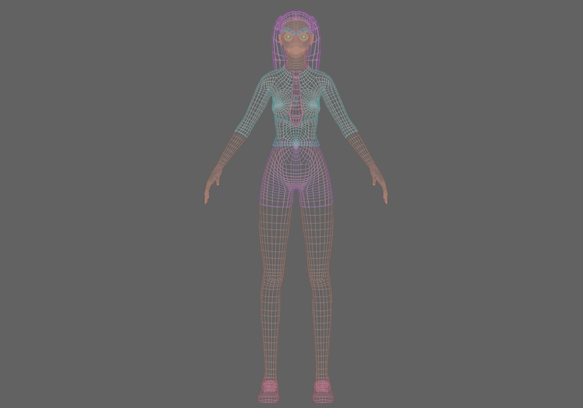 Cute Stylized Woman V23482 - 3D Model by nickianimations