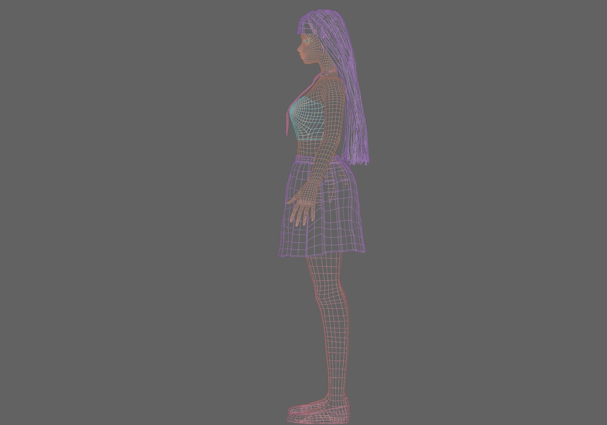 Cute Stylized Woman V23542 - 3D Model by nickianimations