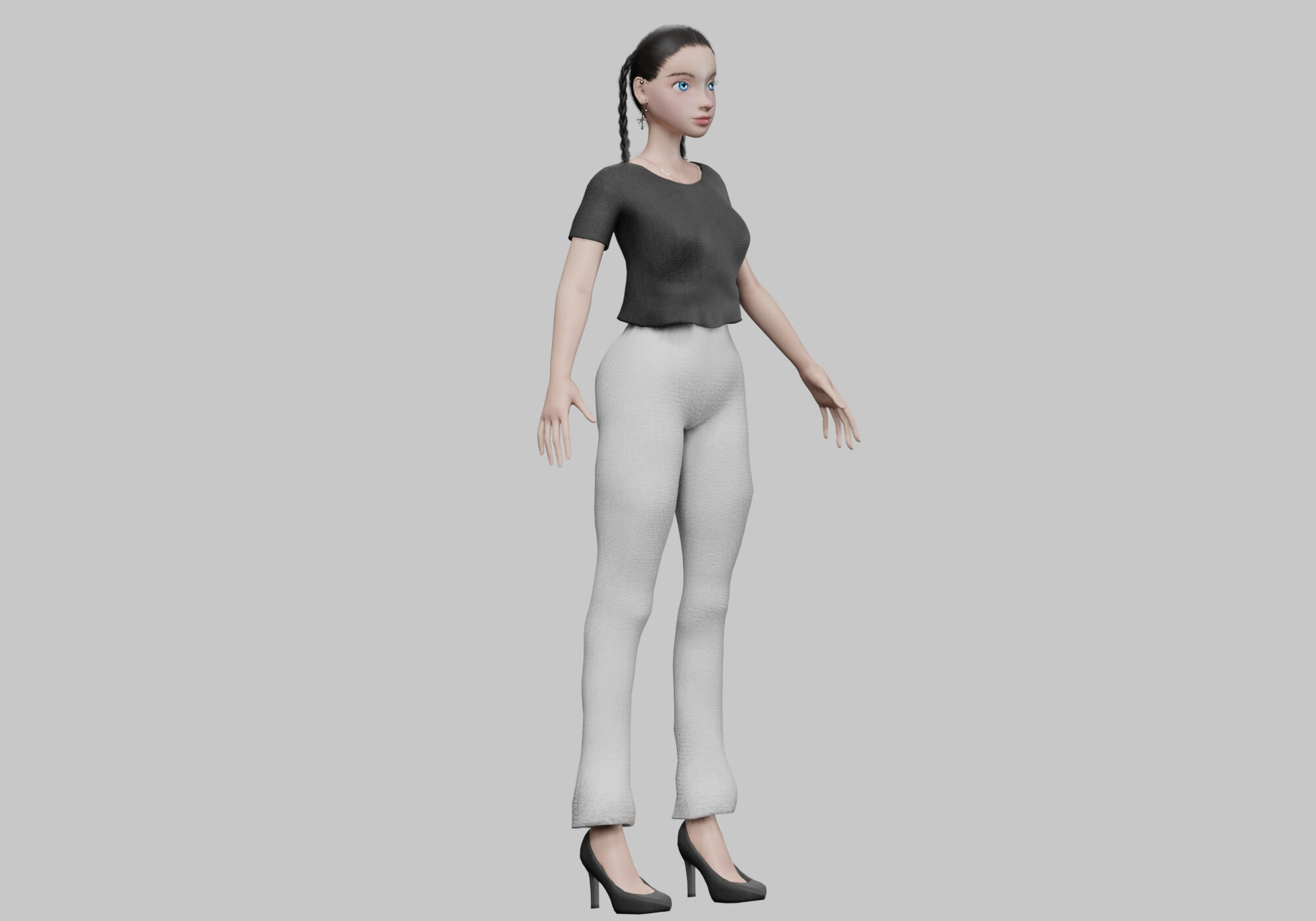 Cute Sweet Girl V27258 - 3D Model by nickianimations