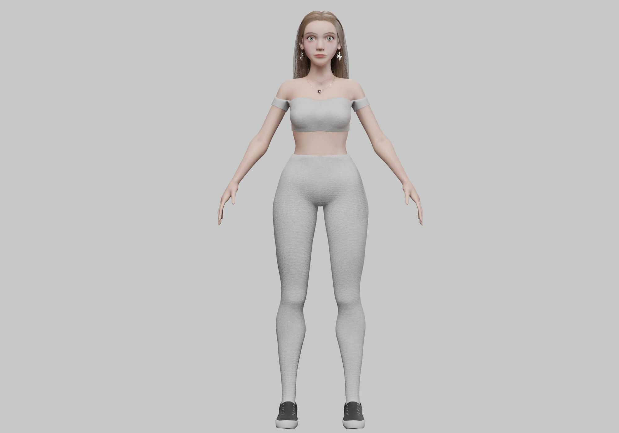 Cute Teen Woman V31862 - 3D Model by nickianimations