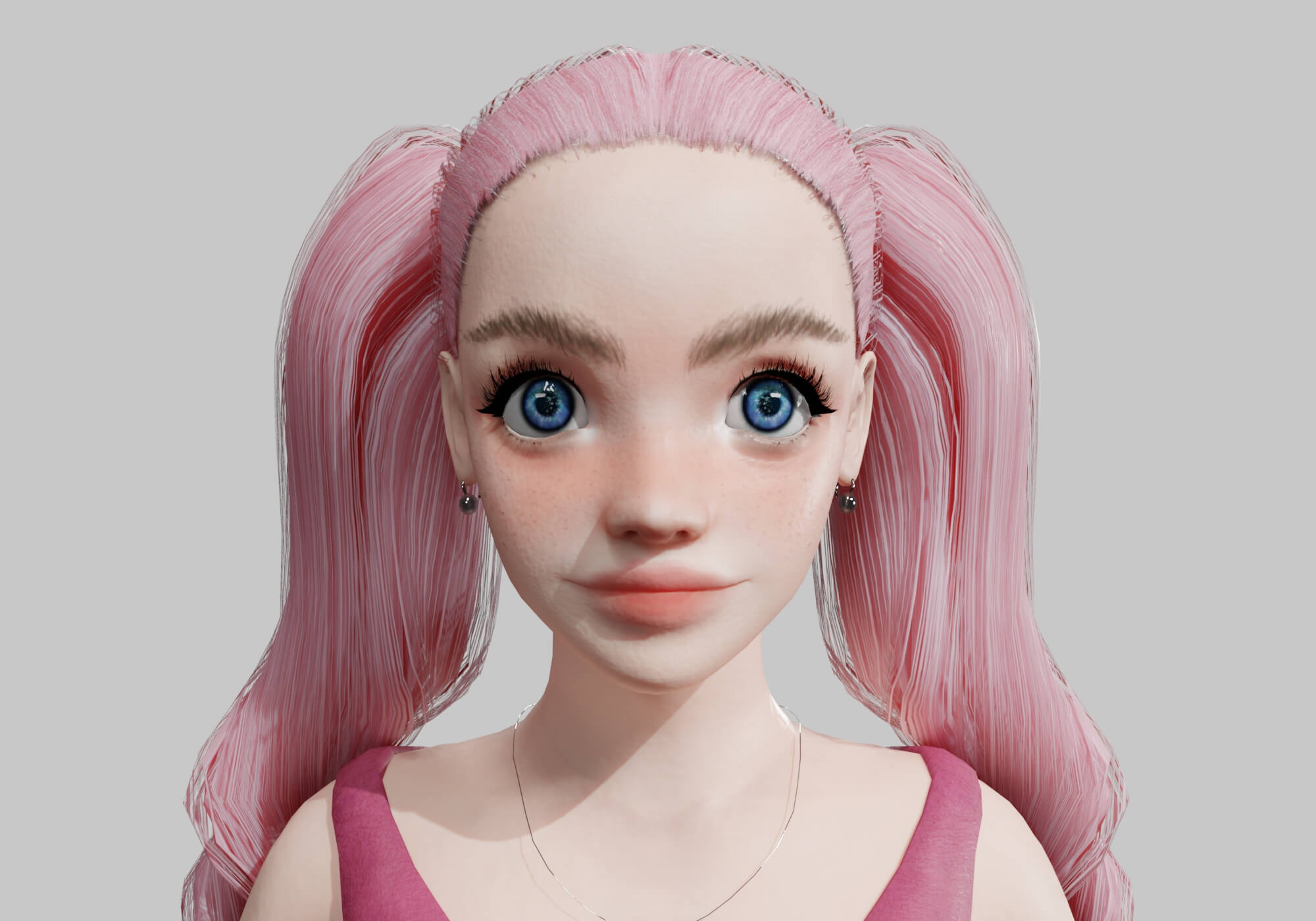Cute Teen Woman V34805 - 3D Model by nickianimations