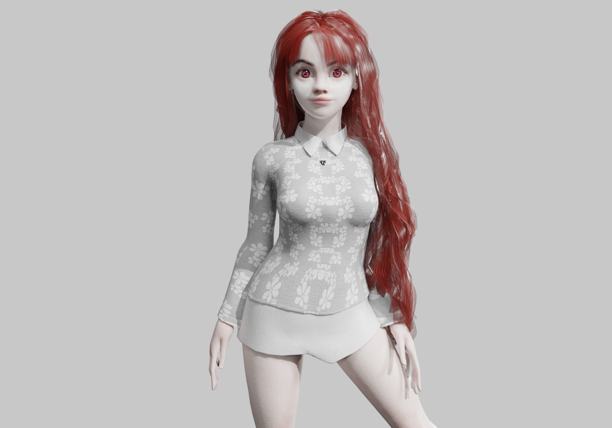 Cute Teen Woman V39010 - 3D Model by nickianimations