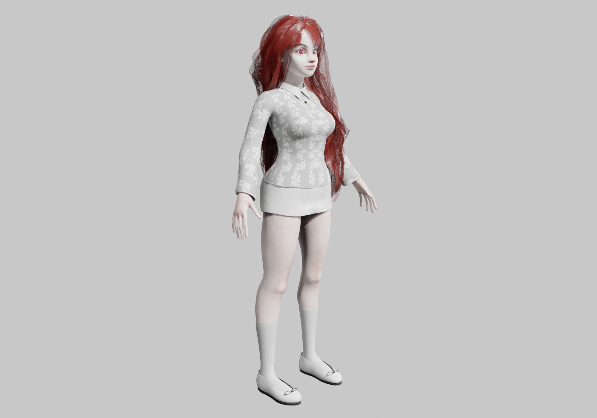 Cute Teen Woman V39010 - 3D Model by nickianimations
