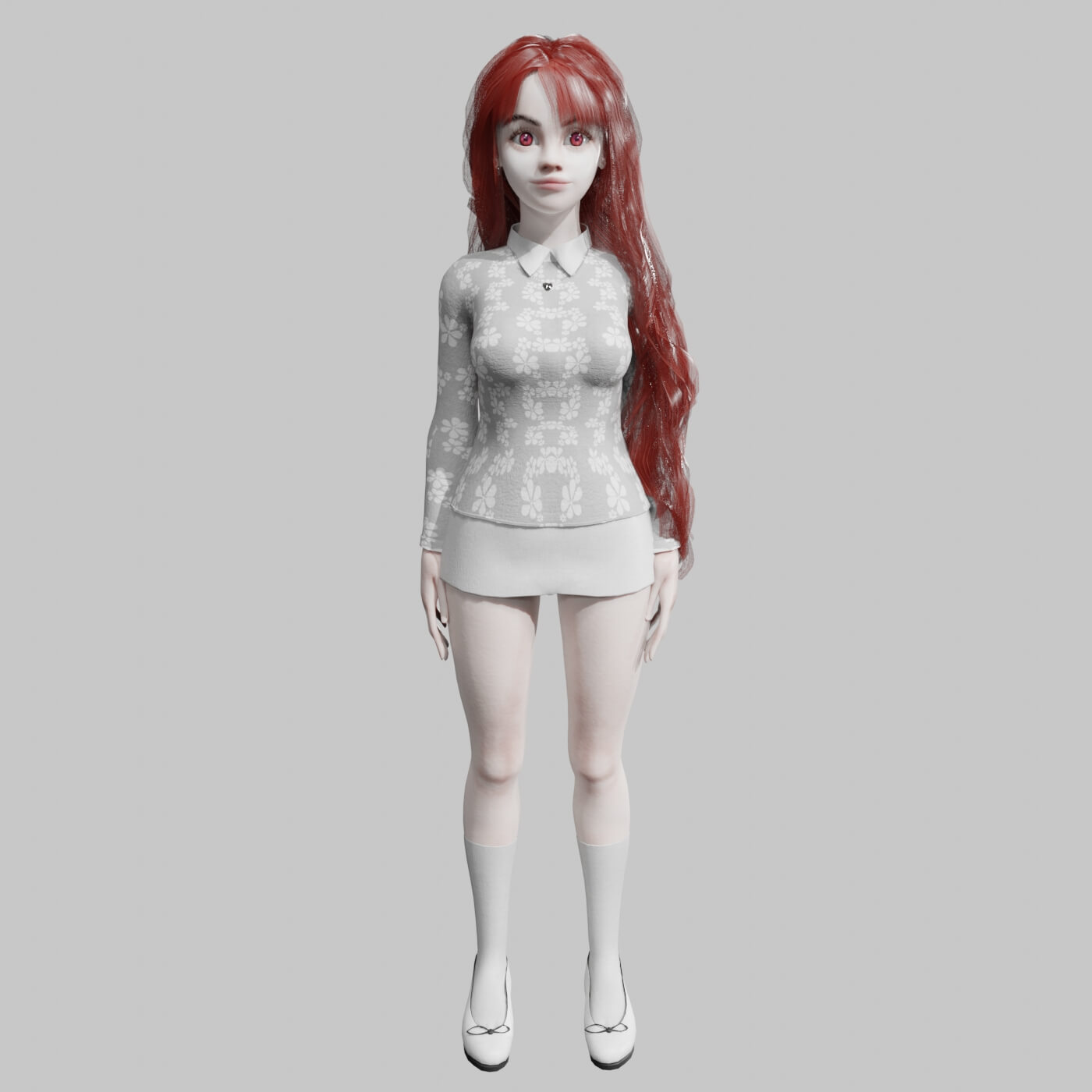 Cute Teen Woman V39010 - 3D Model by nickianimations