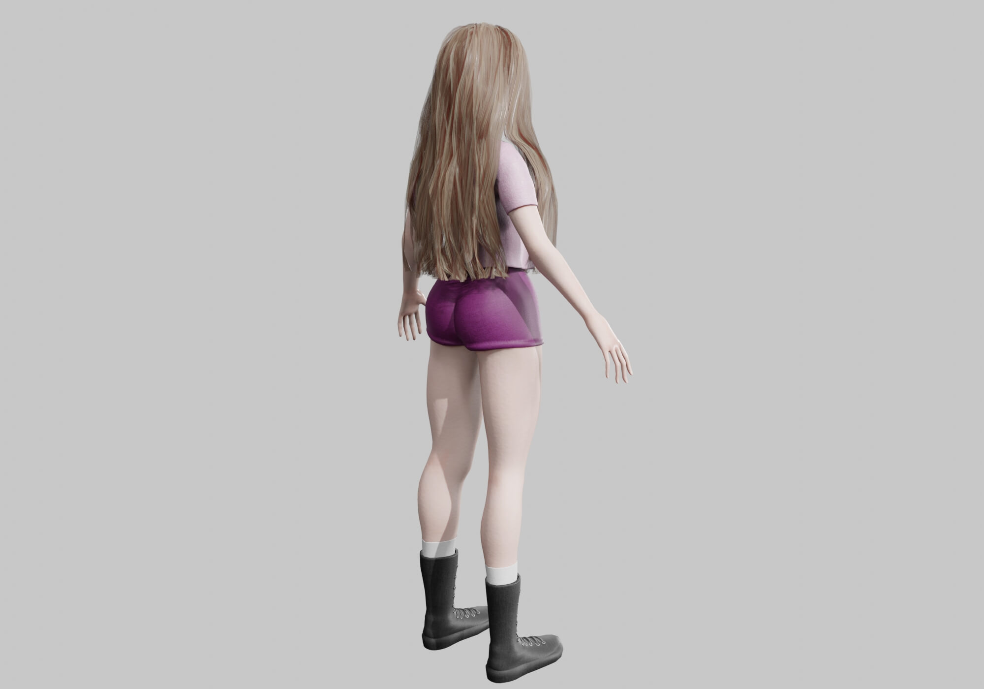 Cute Teen Woman V44822 - 3D Model by nickianimations