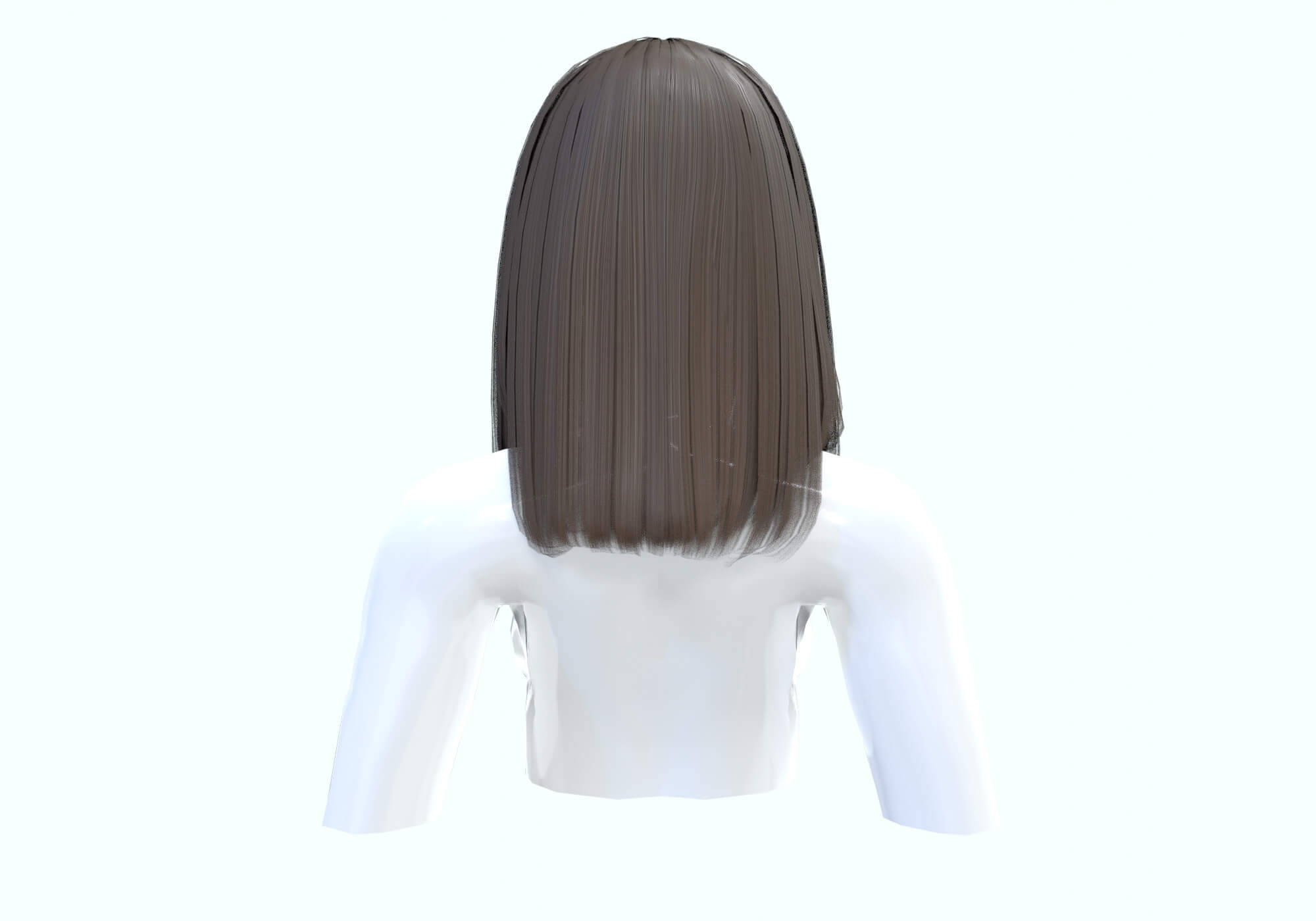 Female Basic Hairstyle v28633 - 3D Model by nickianimations