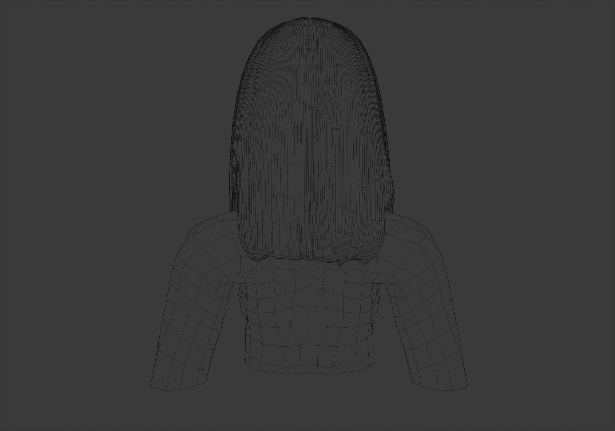 Female Basic Hairstyle v28633 - 3D Model by nickianimations