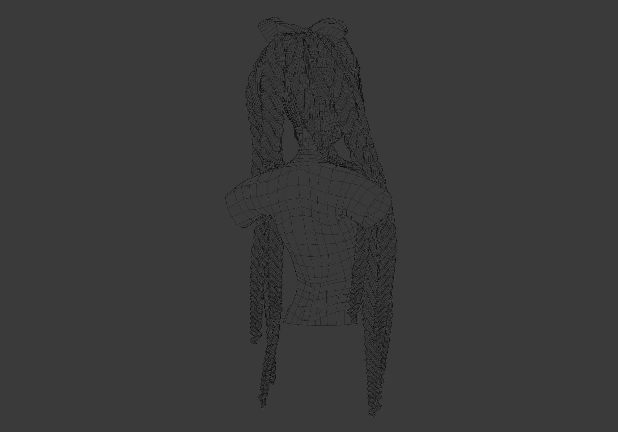 Female Braids Hairstyle - 3D Model by nickianimations