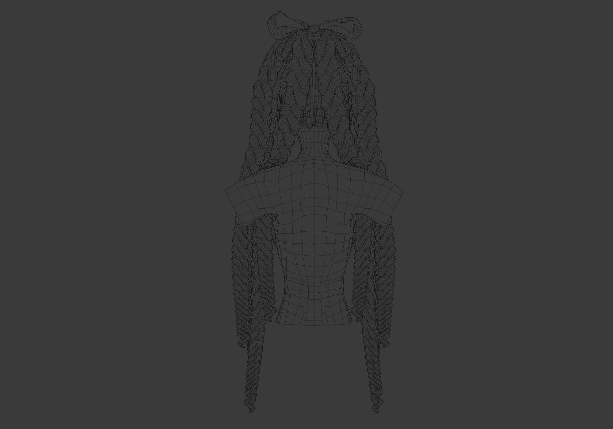 Female Braids Hairstyle - 3D Model by nickianimations