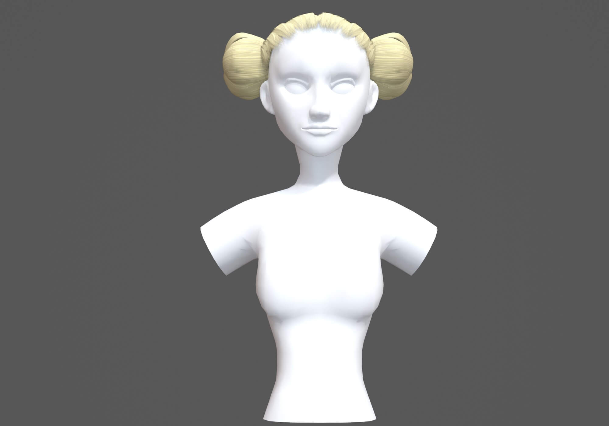 Female Bun Hairstyle - 3D Model by nickianimations