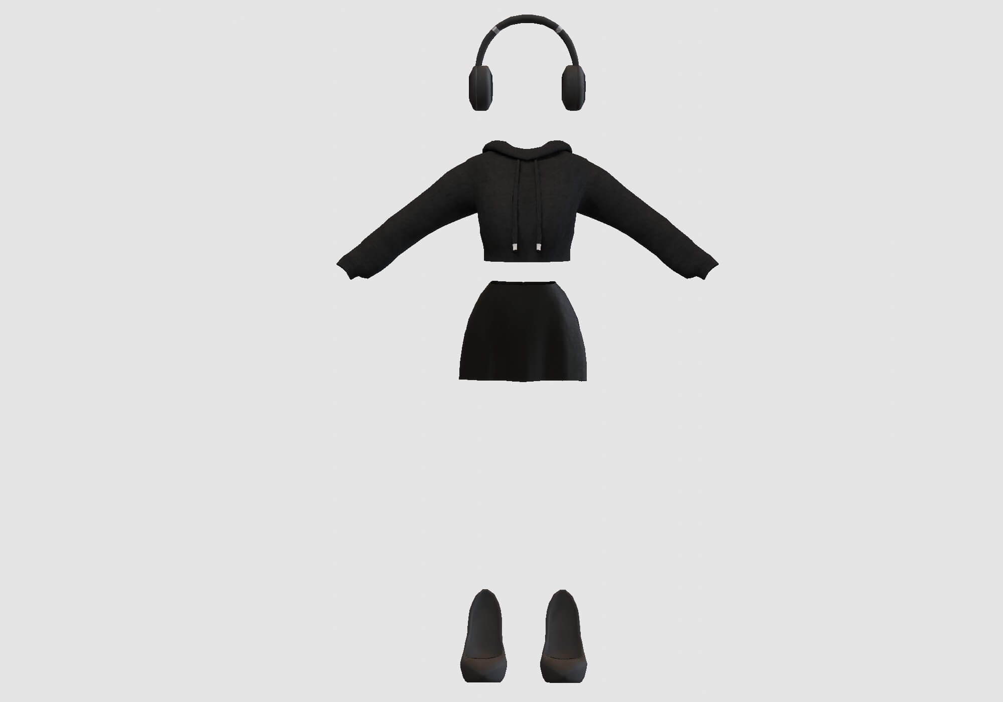 Female Cartoon Outfit - 3D Model by nickianimations