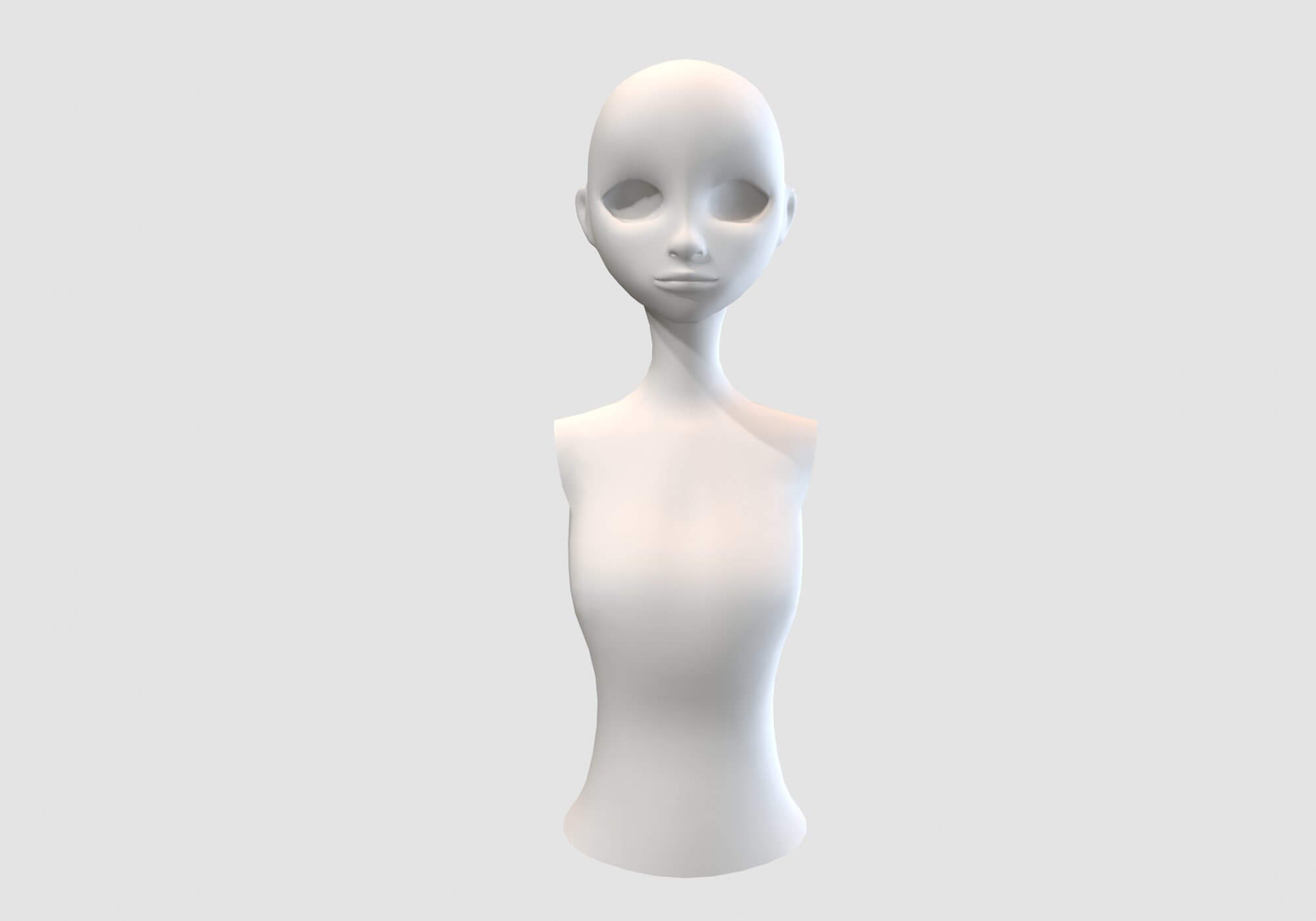 Female Cartoon Torso - 3D Model by nickianimations