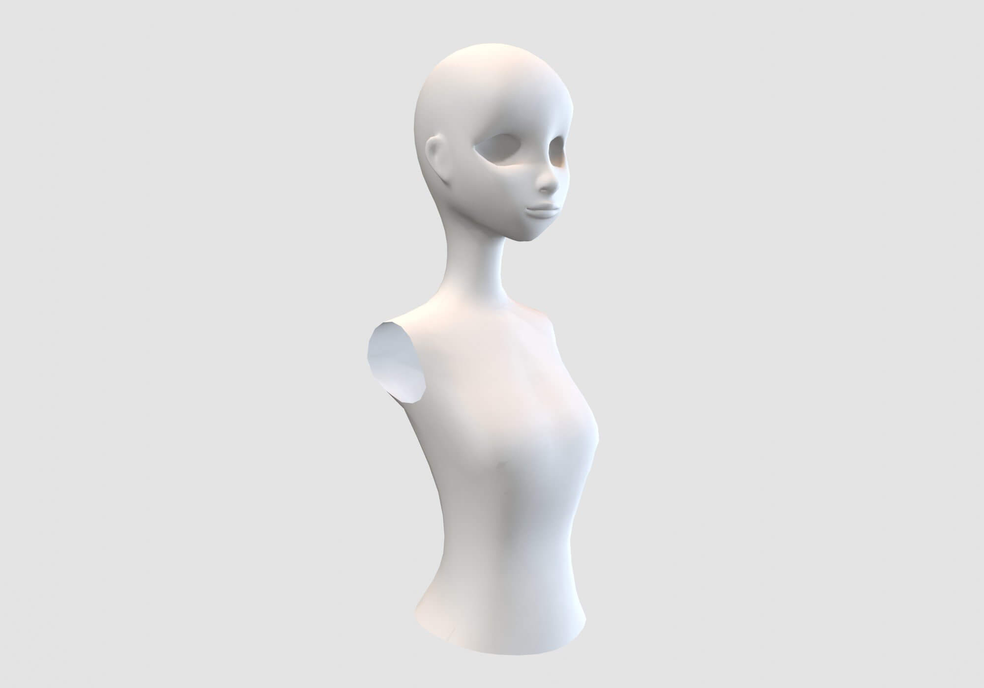 Female Cartoon Torso - 3D Model by nickianimations