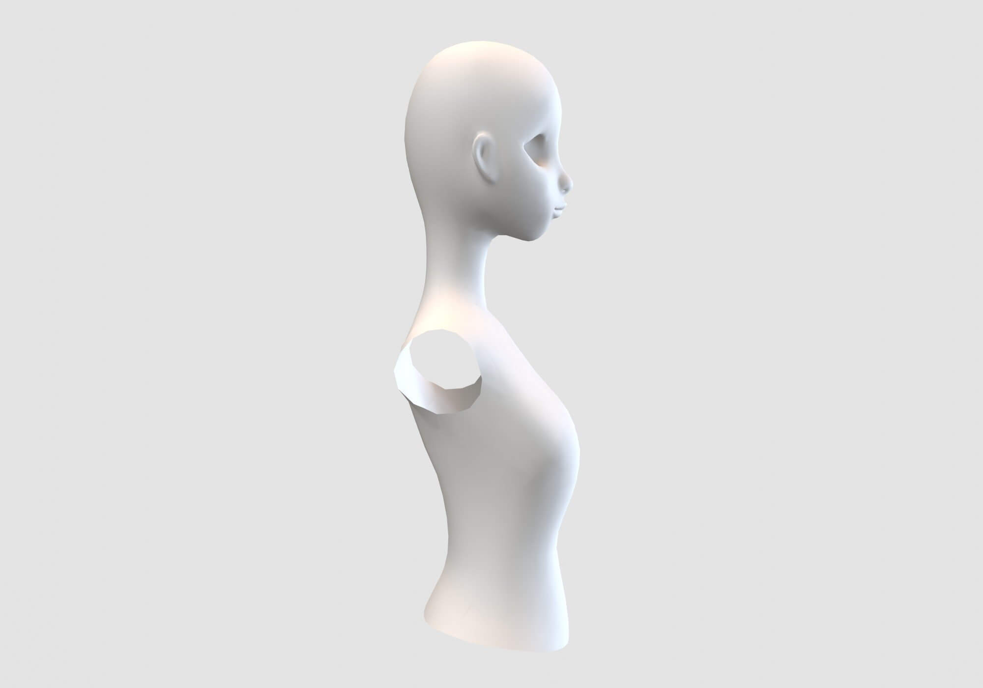 Female Cartoon Torso - 3D Model by nickianimations
