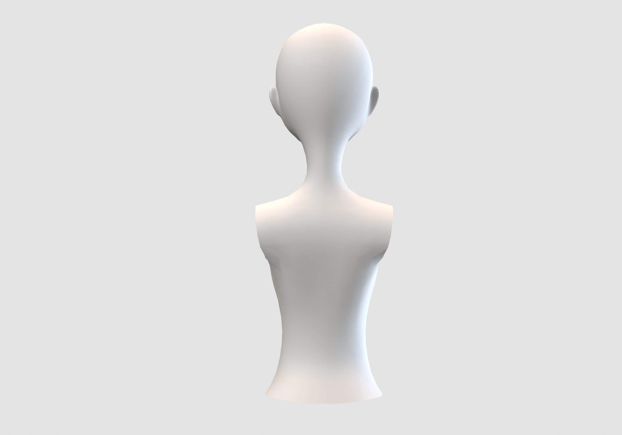 Female Cartoon Torso - 3D Model by nickianimations