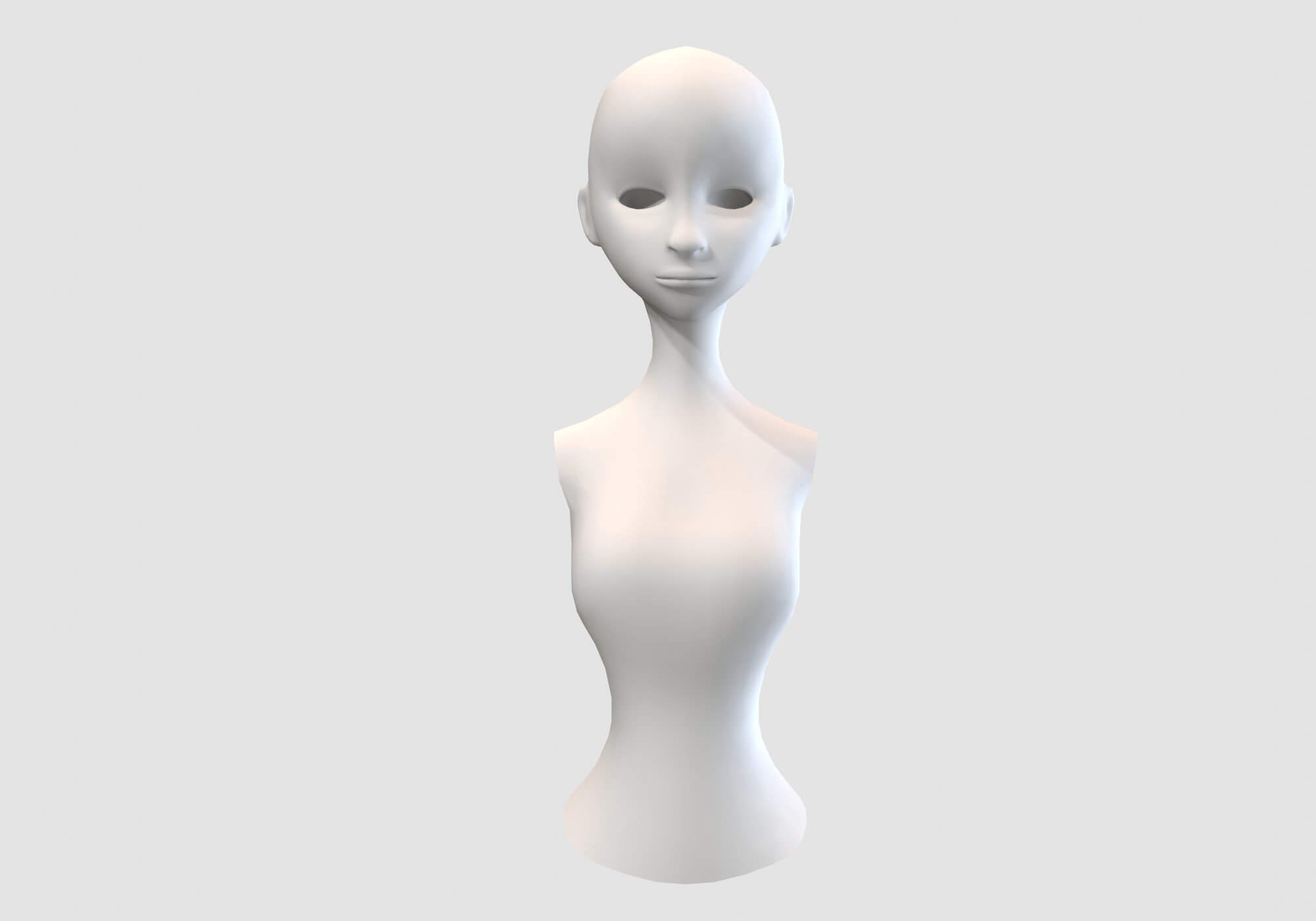 Female Girl Torso - 3D Model by nickianimations
