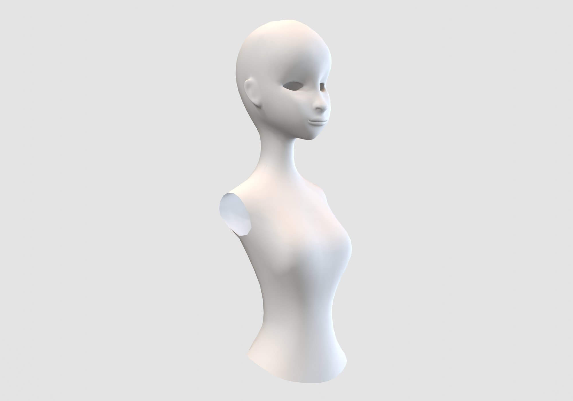 Female Girl Torso - 3D Model by nickianimations