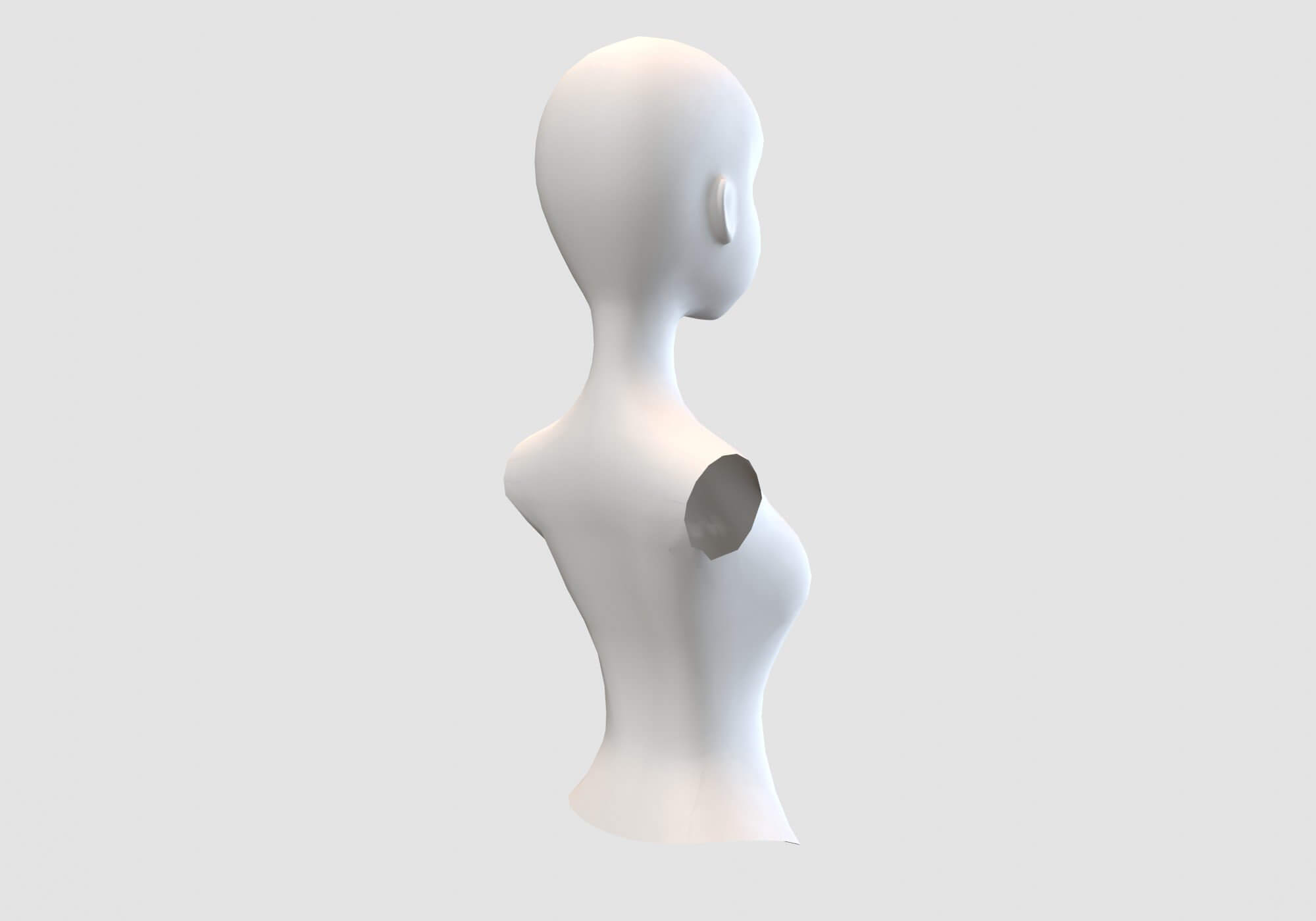 Female Girl Torso - 3D Model by nickianimations