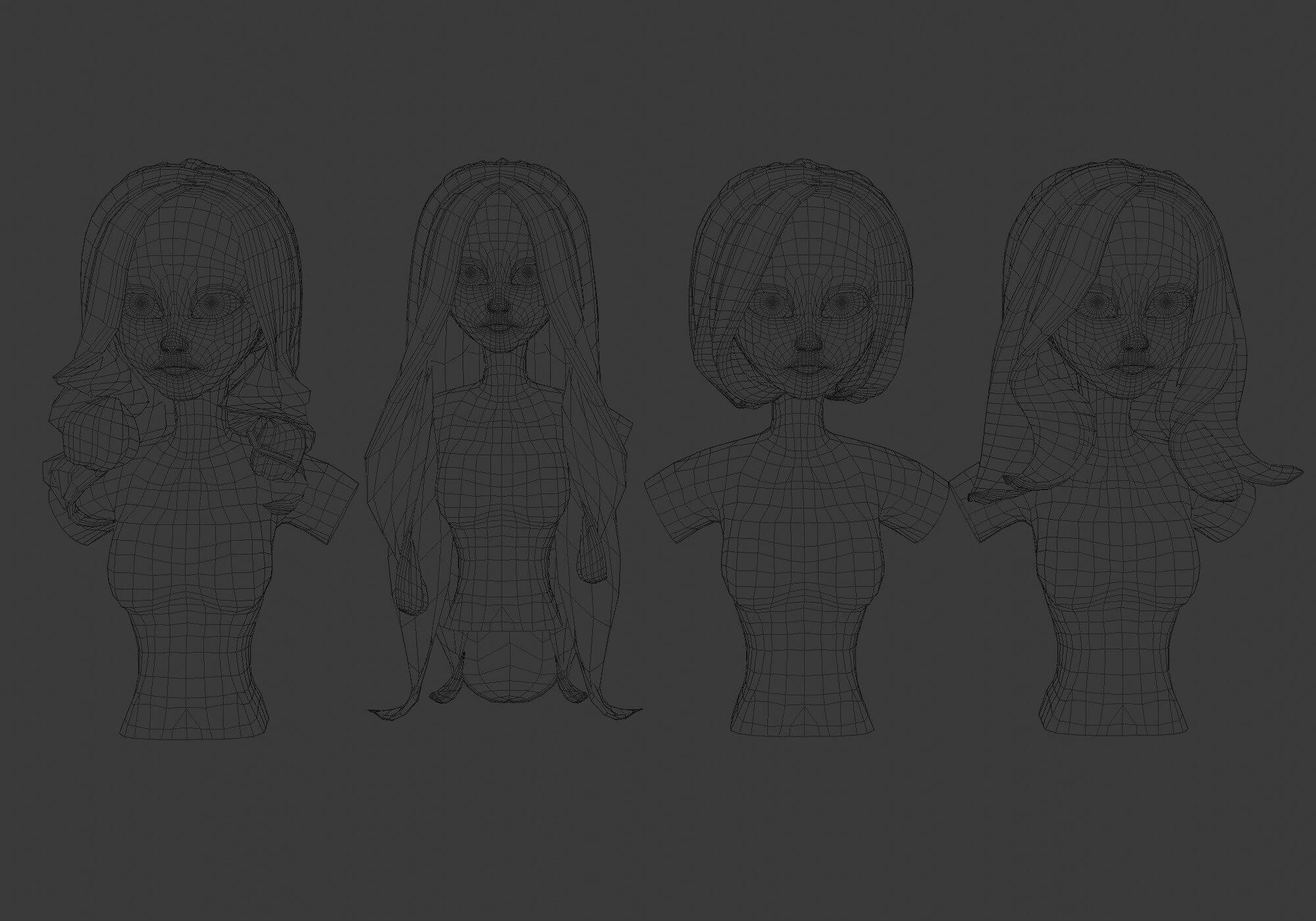 Female Hairstyles Collection - 3D Model by nickianimations