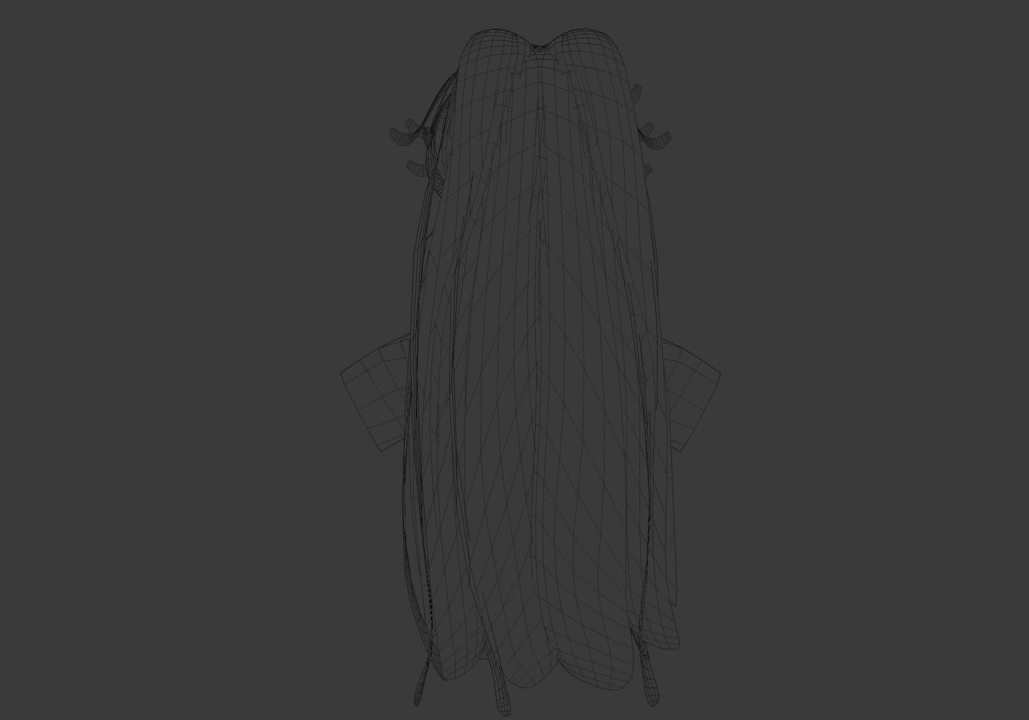 Female Long Hairstyle - 3D Model by nickianimations
