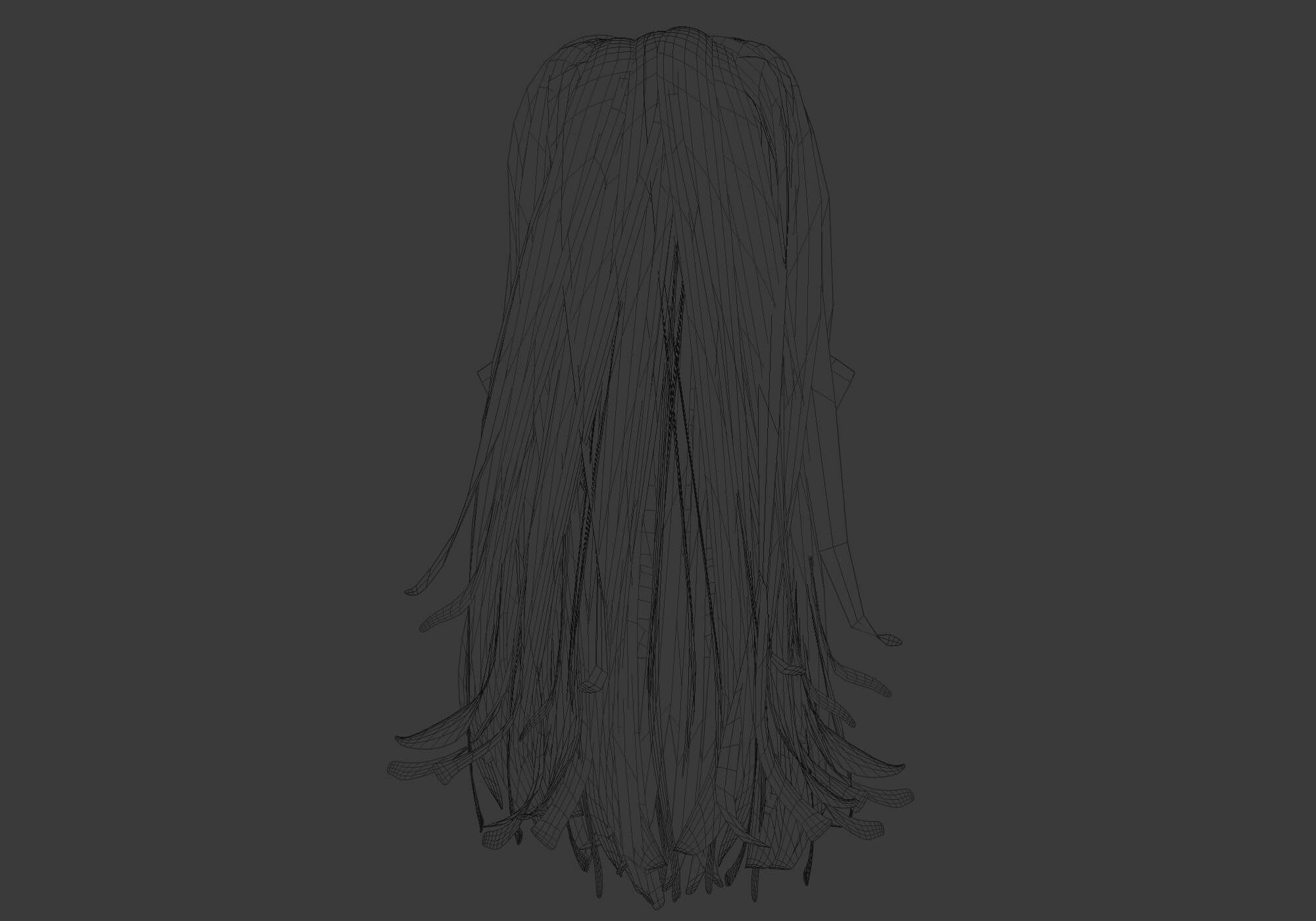 Female Long Hairstyle - 3D Model by nickianimations
