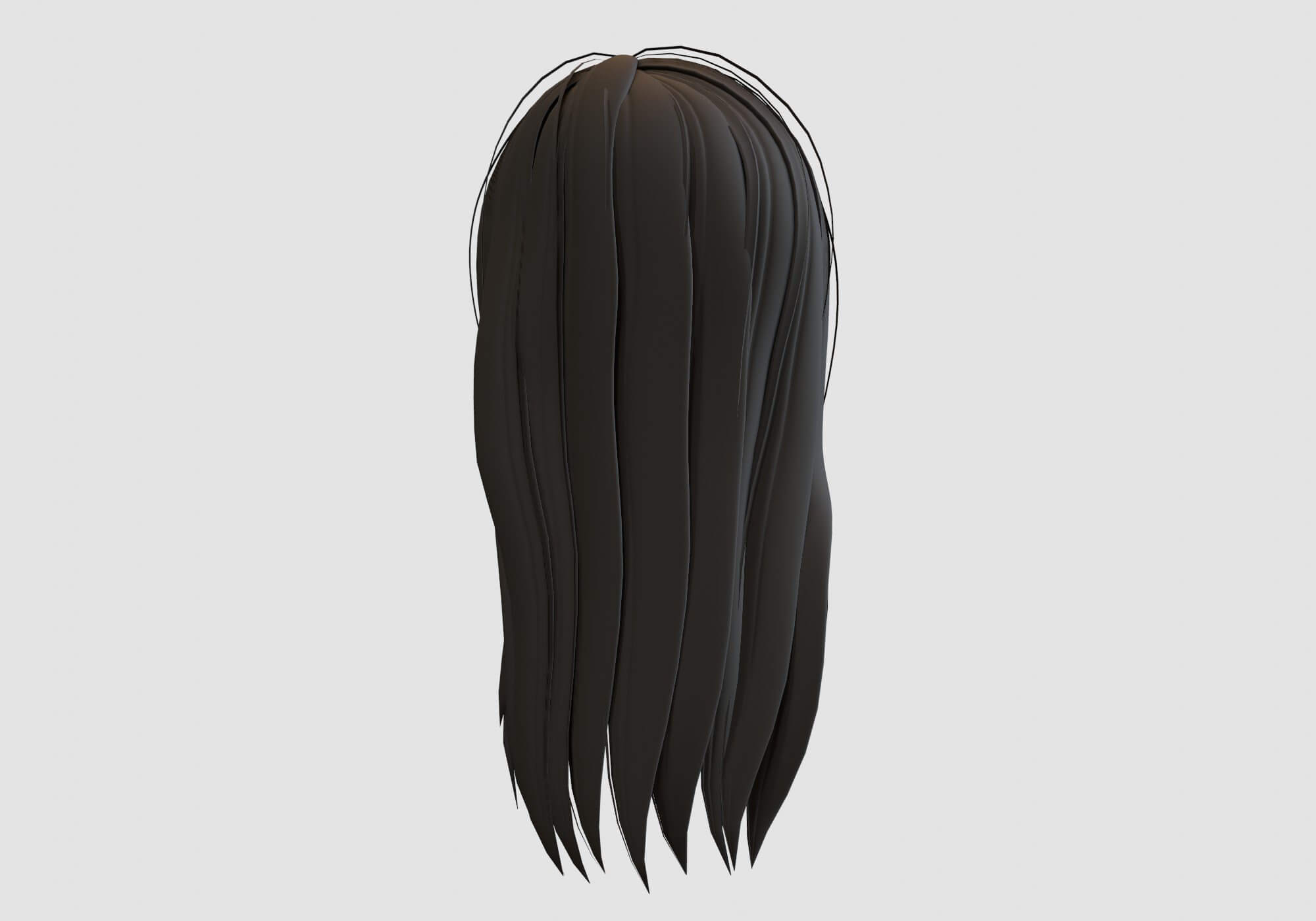 Female Straight Hairstyle - 3D Model by nickianimations