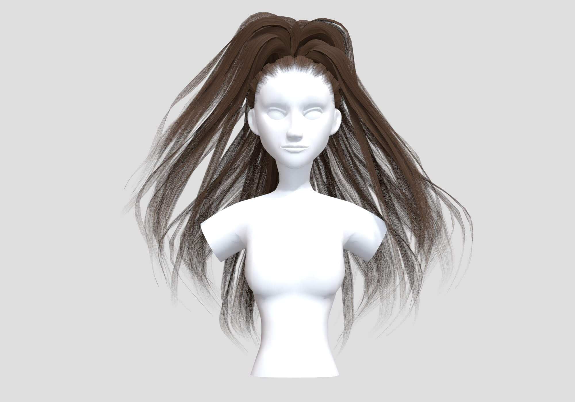 Female Strands Hairstyle - 3D Model by nickianimations
