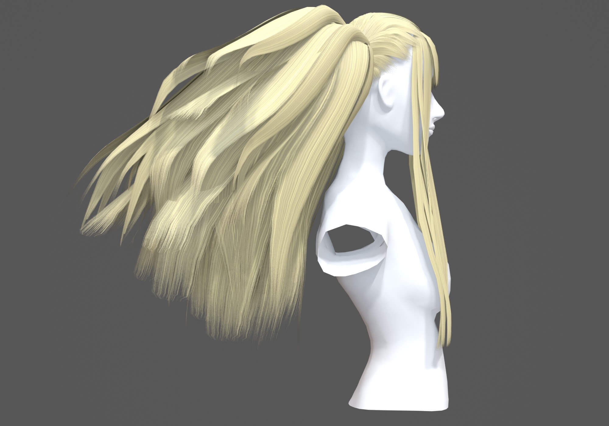 Female Stylized Hairstyle - 3D Model by nickianimations