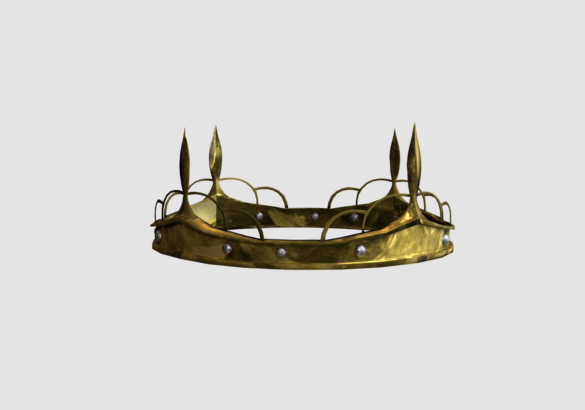 Golden Rusty Crown - 3D Model by nickianimations