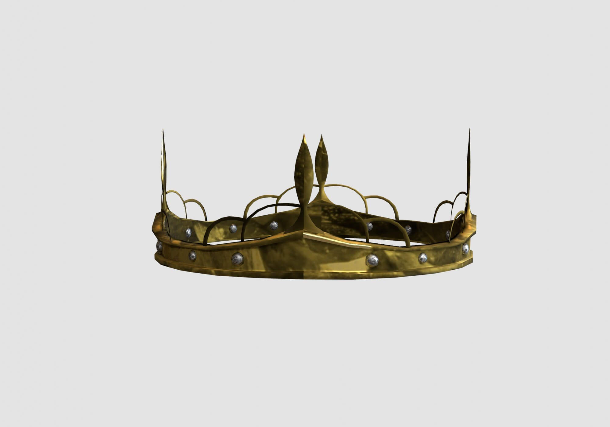 Golden Rusty Crown - 3D Model by nickianimations