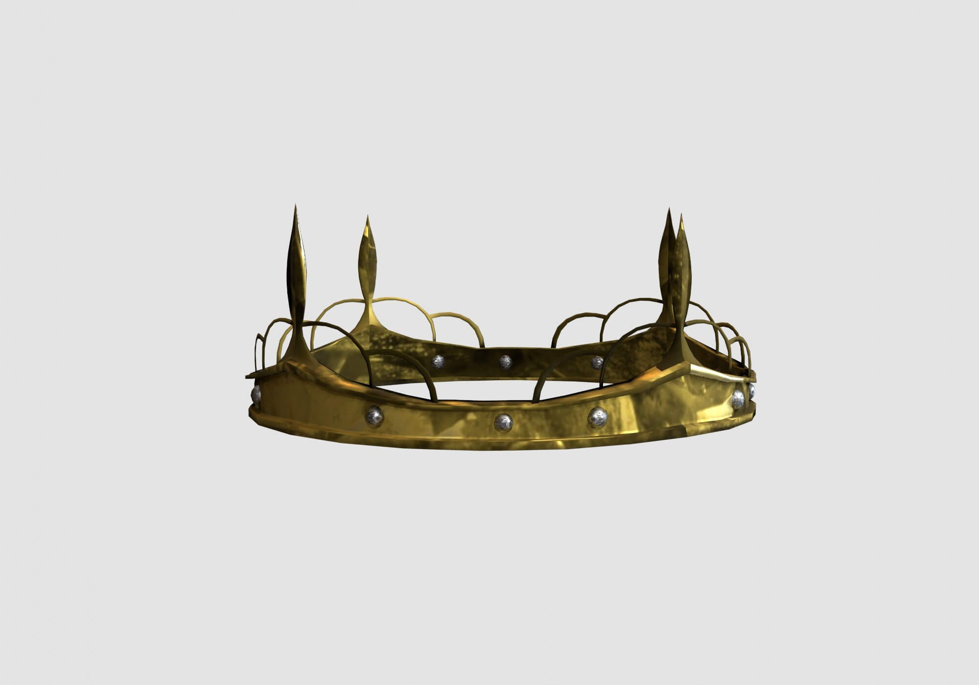 Golden Rusty Crown - 3D Model by nickianimations