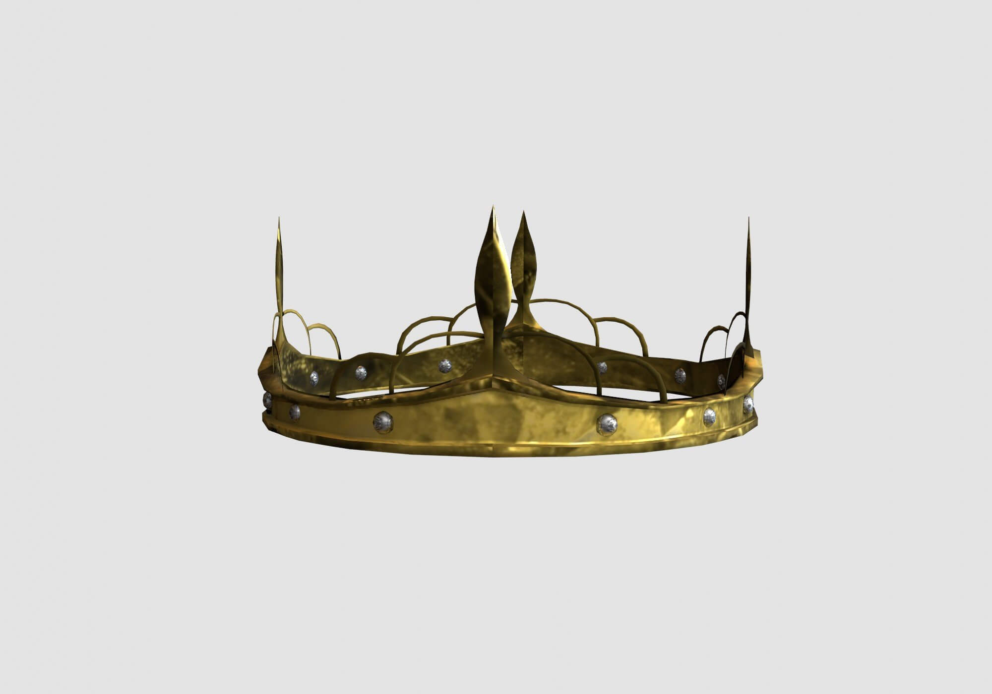 Golden Rusty Crown - 3D Model by nickianimations