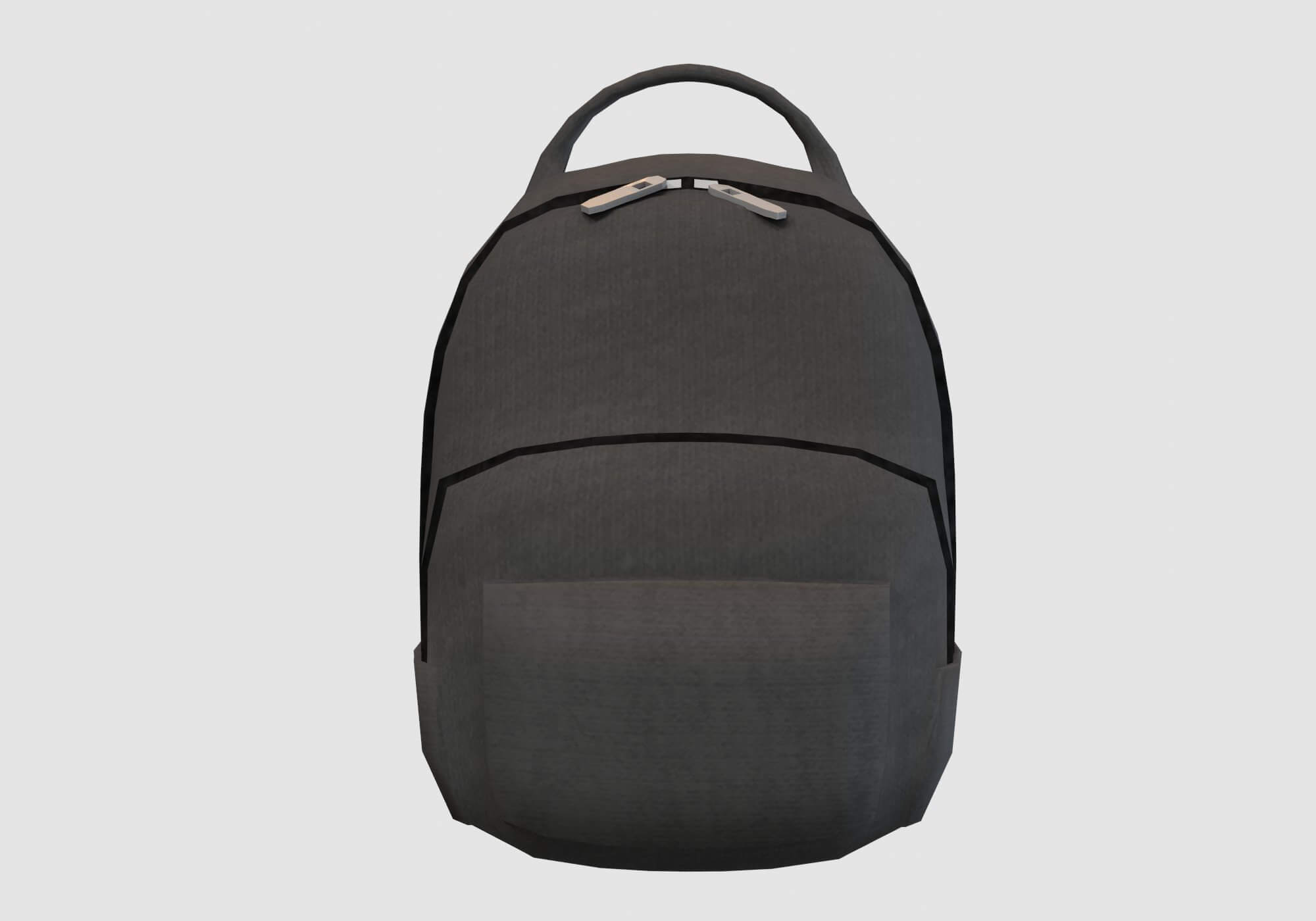 Gray Cartoon Backpack - 3D Model by nickianimations