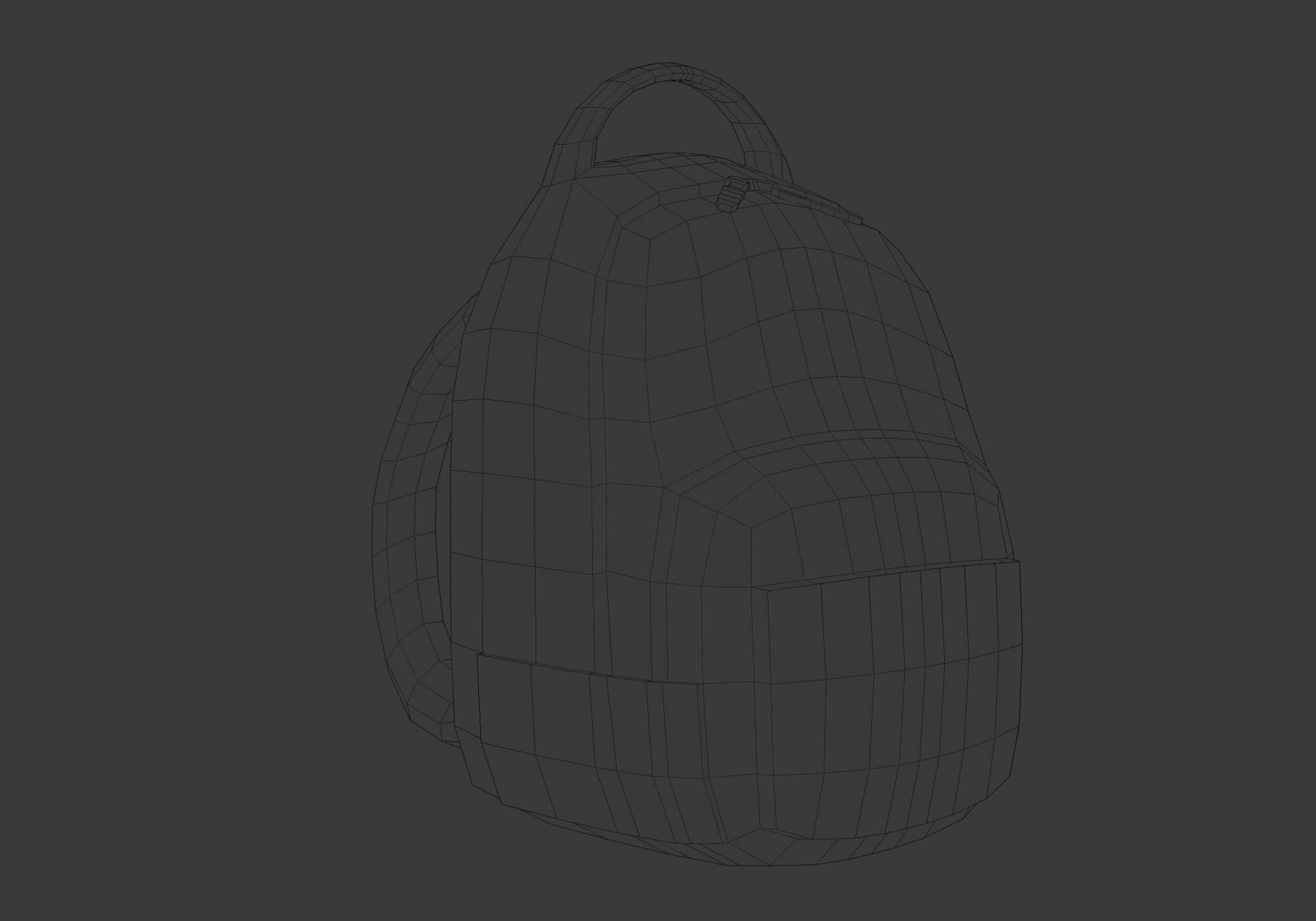 Gray Cartoon Backpack - 3D Model by nickianimations