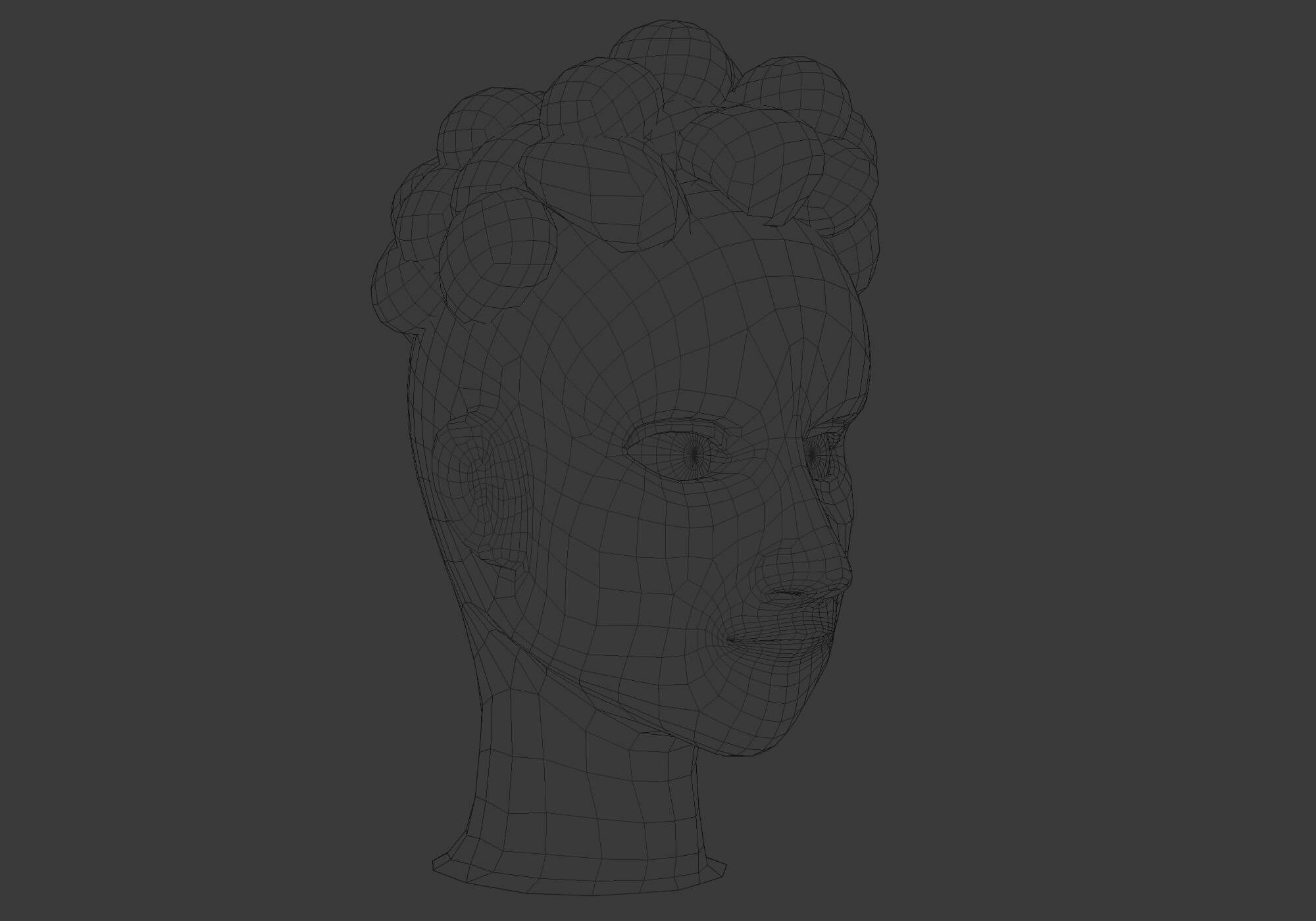 Gray Cartoon Hairstyle - 3D Model by nickianimations