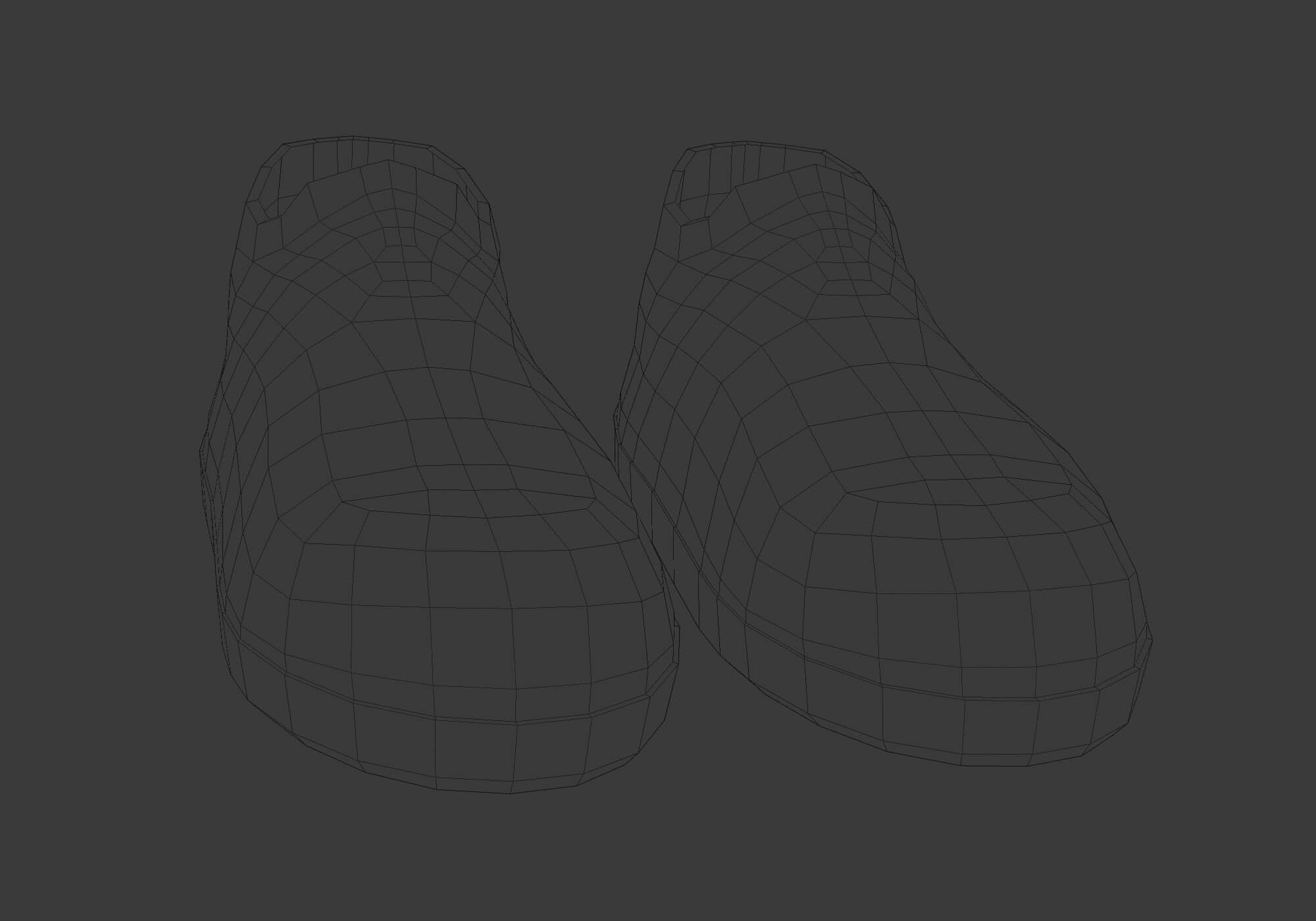 Gray Simple Shoes - 3D Model by nickianimations