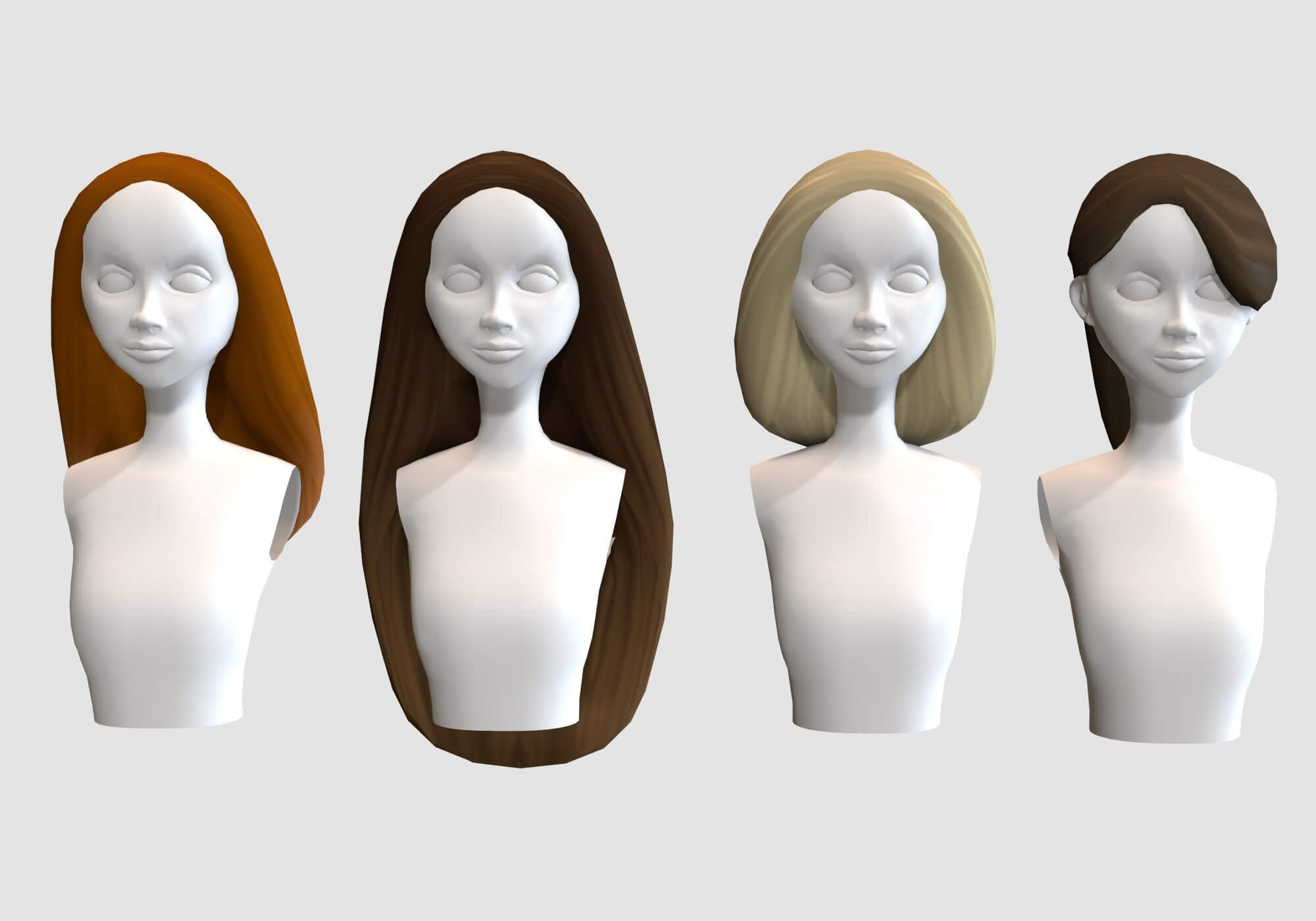 Hairstyles Collection - 3D Model by nickianimations