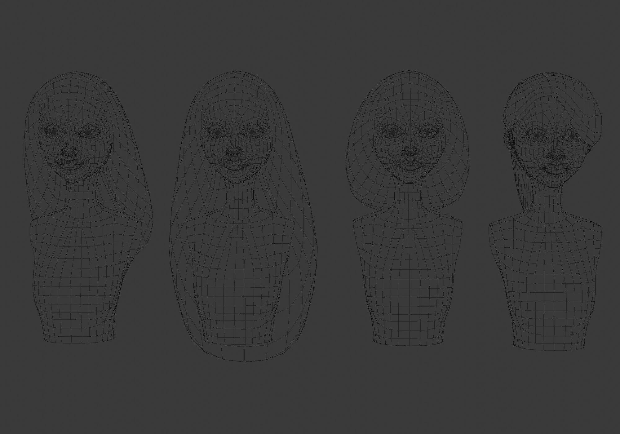 Hairstyles Collection - 3D Model by nickianimations