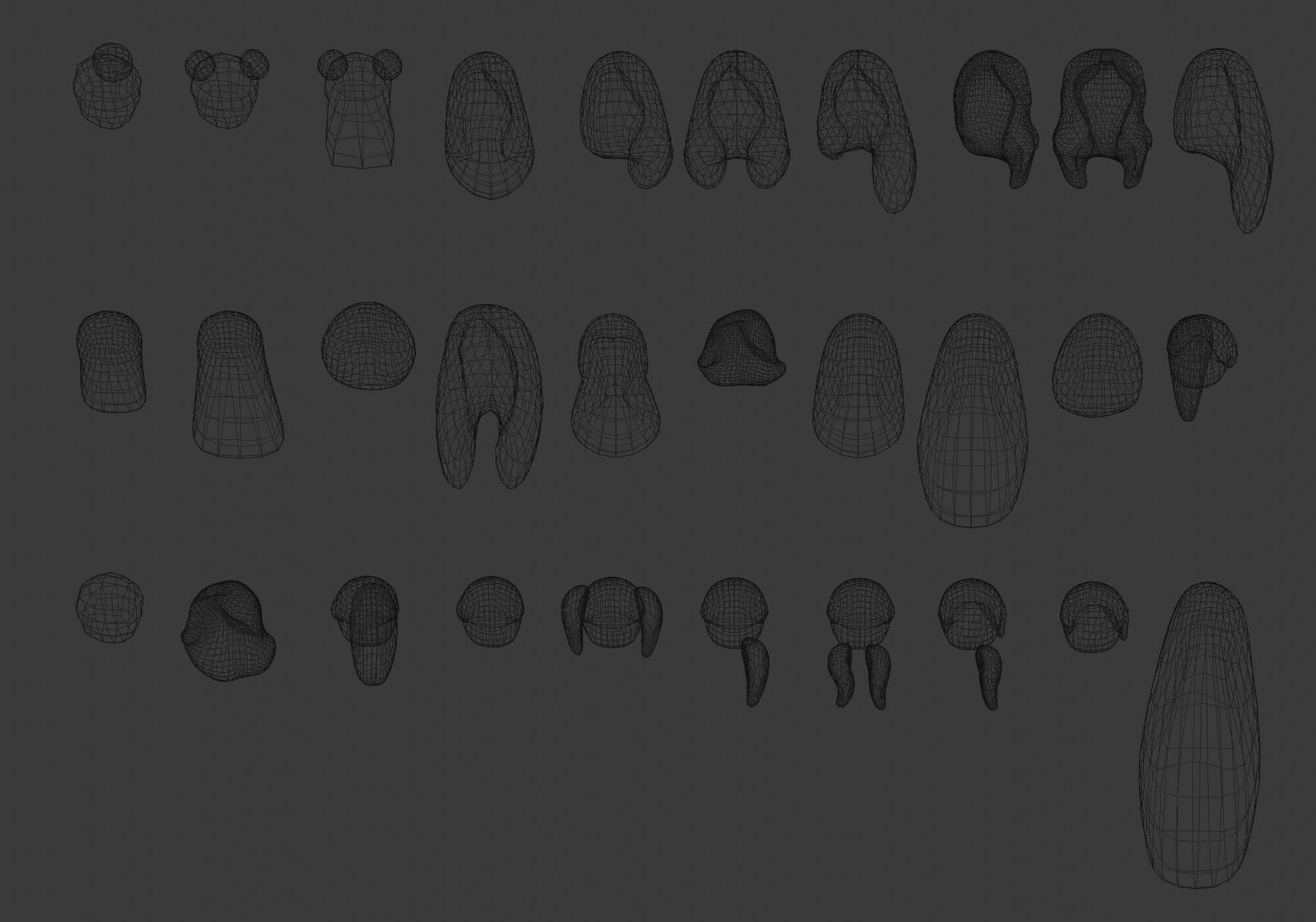 Hairstyles Collection - 3D Model by nickianimations