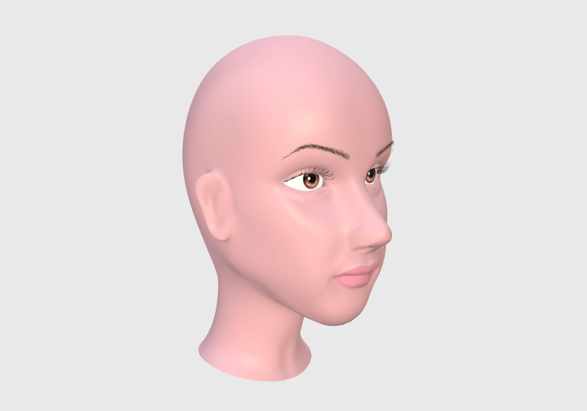 Female Head - 3D Model by nickianimations