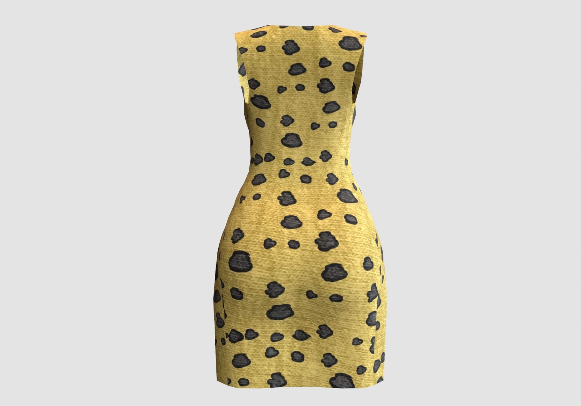 Leopard Pattern Dress - 3D Model by nickianimations