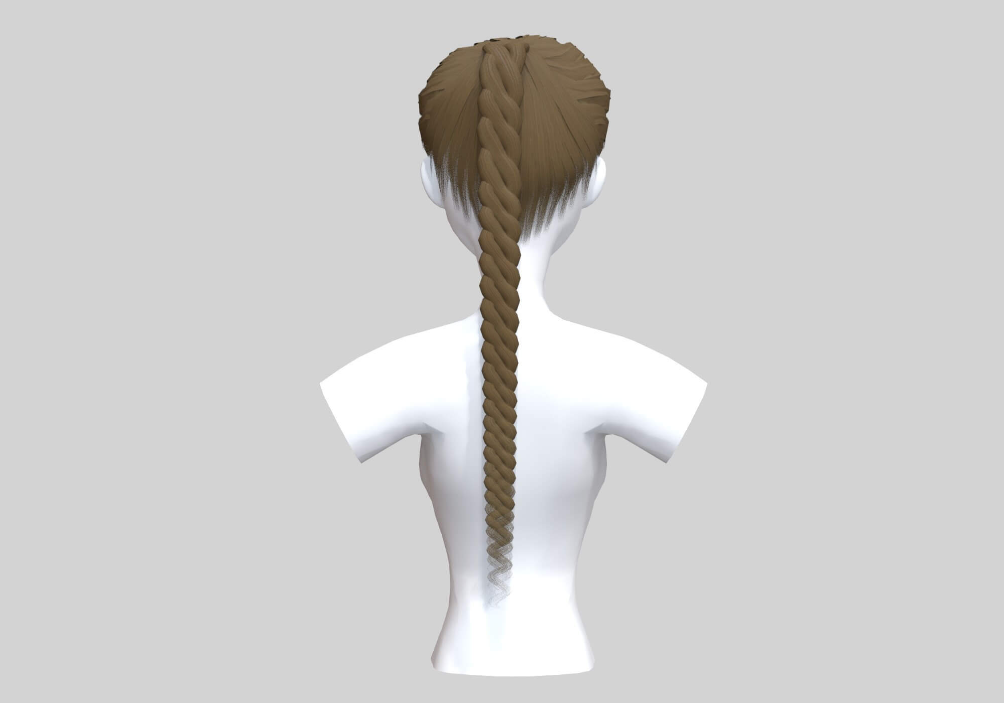 Long Braid Hairstyle - 3D Model by nickianimations