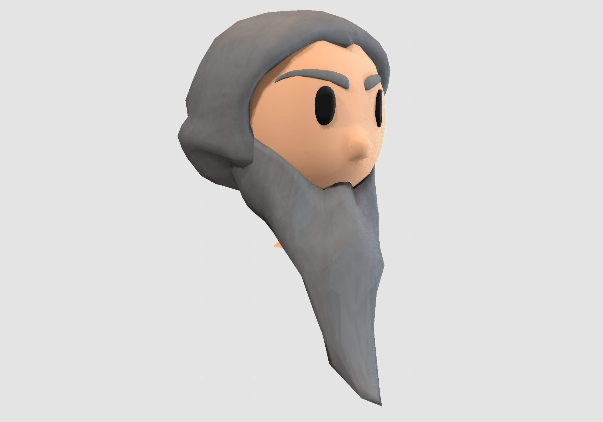 Long Cartoon Beard - 3D Model by nickianimations