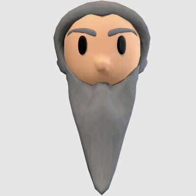 Long Cartoon Beard - 3D Model by nickianimations