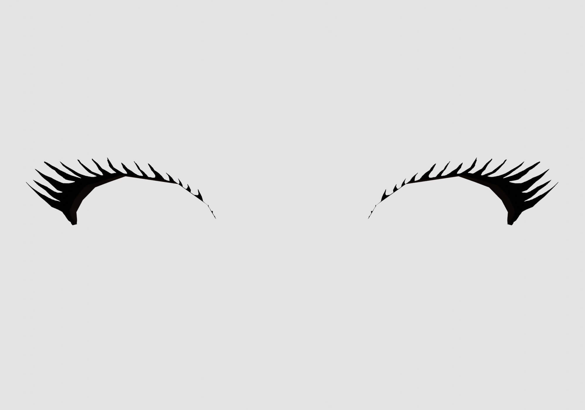 Long Cartoon Lashes - 3D Model by nickianimations